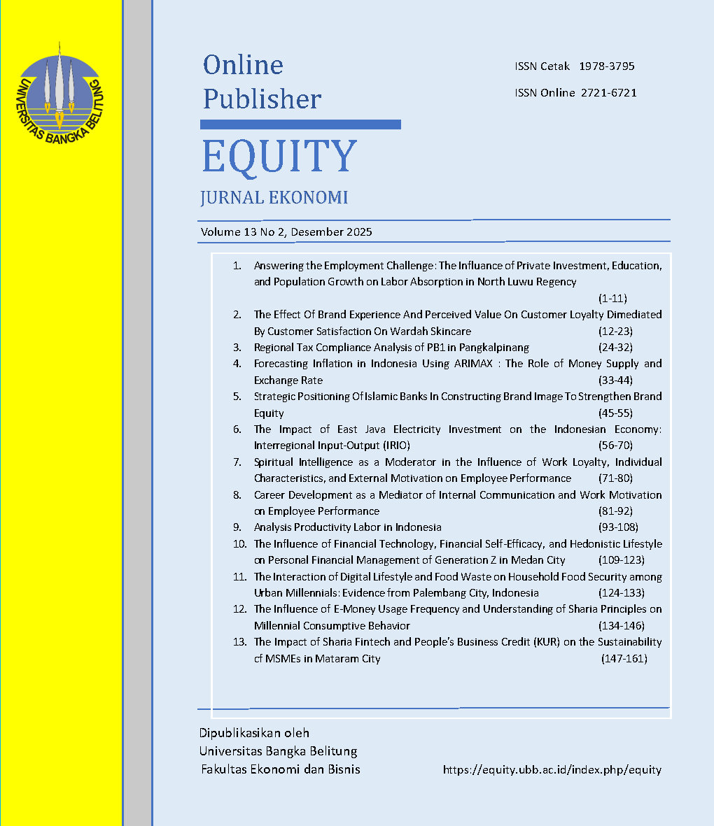 Vol. 13 No. 2 (2025): Equity : Jurnal Ekonomi | Equity: Jurnal Ekonomi